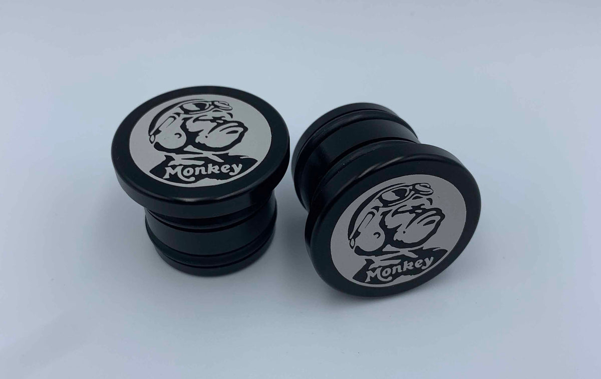 Primate - Anodised Aluminium Frame Caps - Monkey Head| Monkey Bike World